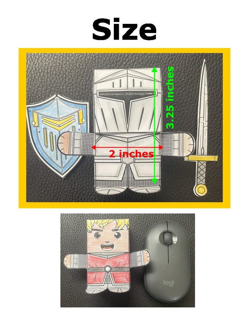 Knight Craft 3D Medieval Knight Warrior Paper Craftivity Printable ...