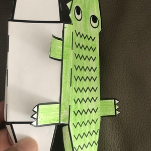 Alligator Crocodile Paper Craft Animal Paper Crafts Downloadable PDF ...