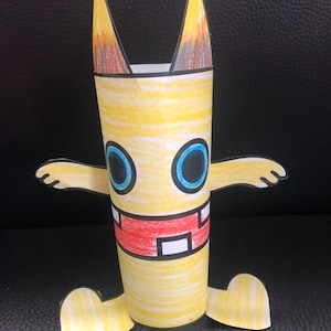3D Shapes Monsters Geometry Crafts Printable Craft Activity for Kids ...