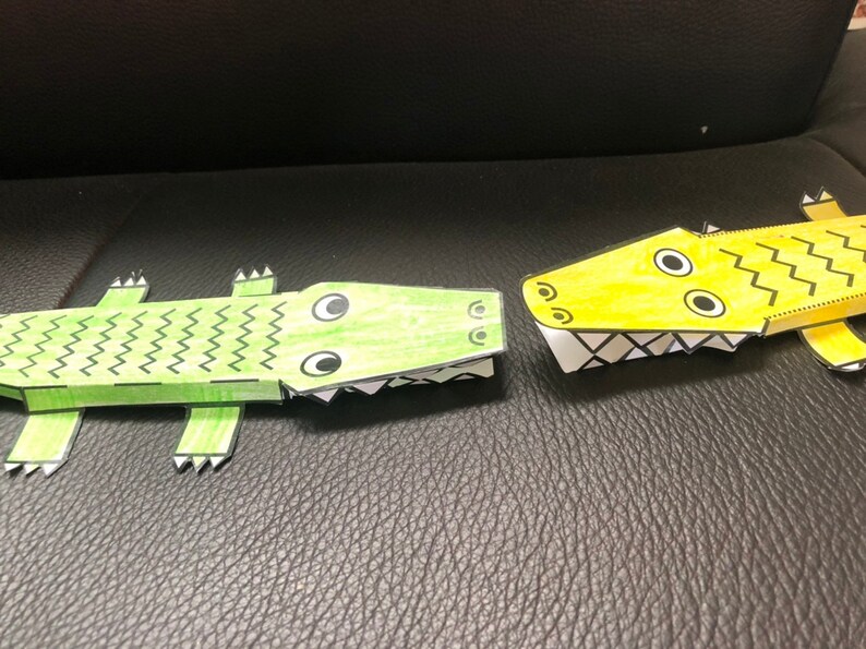 Alligator Crocodile Paper Craft Animal Paper Crafts Downloadable PDF ...