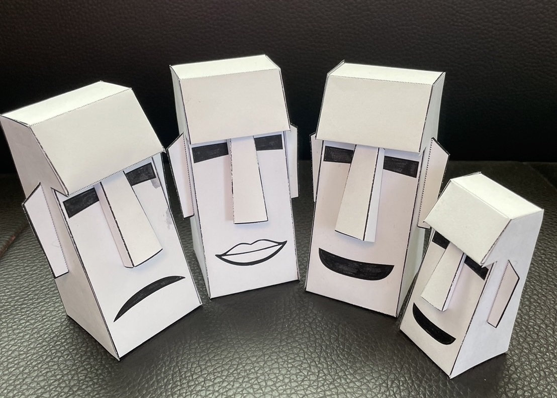 Moai Easter Island Landmark Paper Craft Printable Craft Activity for ...
