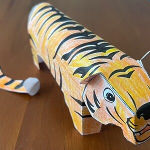Tiger Paper Craft Printable Craft Activity for Kids Instant Download ...
