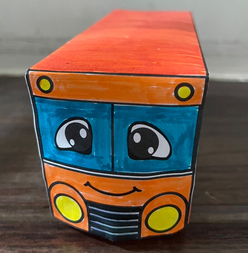 Bus Paper Craft Printable Craft Activity for Kids Instant Download ...