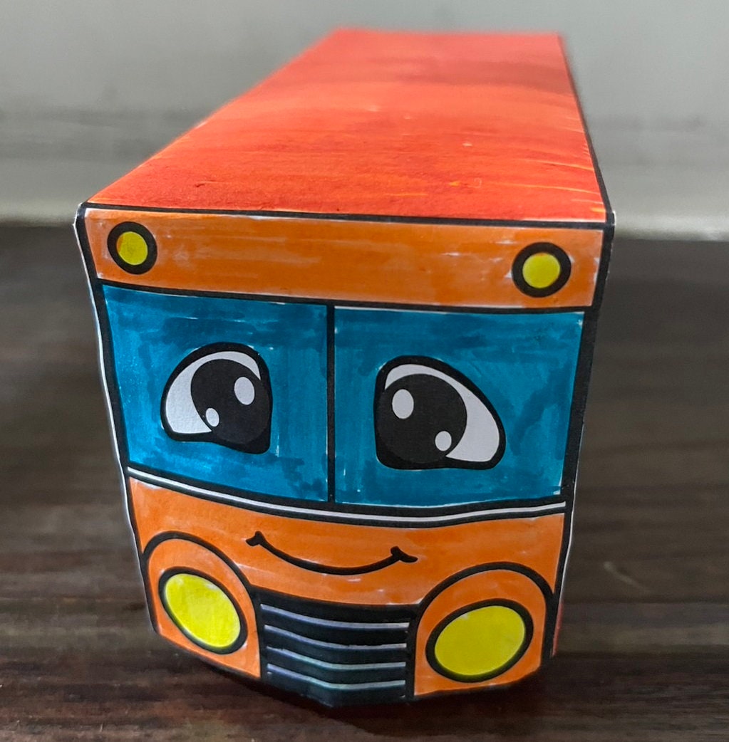 Bus Paper Craft Printable Craft Activity for Kids Instant Download ...