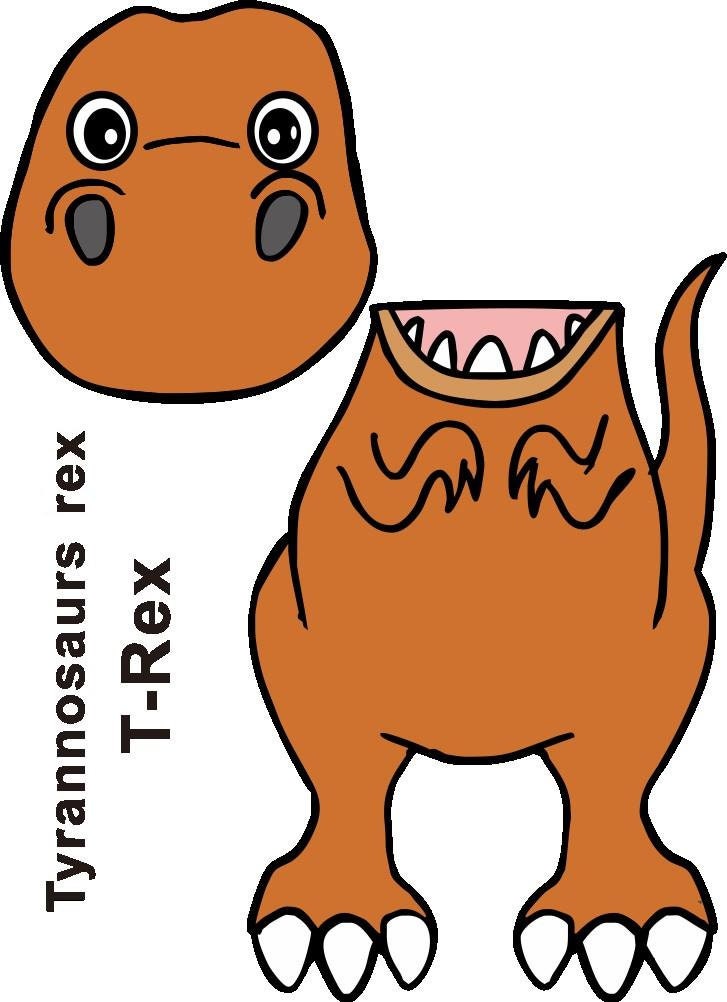 Dinosaur Paper Bag Puppet Craft for Kid Coloring Puppet Printable ...