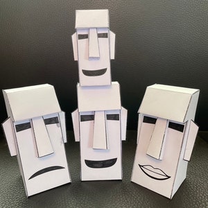 Moai Easter Island Landmark Paper Craft Printable Craft Activity for ...