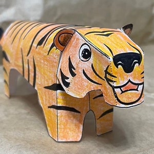 Tiger Paper Craft Printable Craft Activity for Kids Instant Download ...