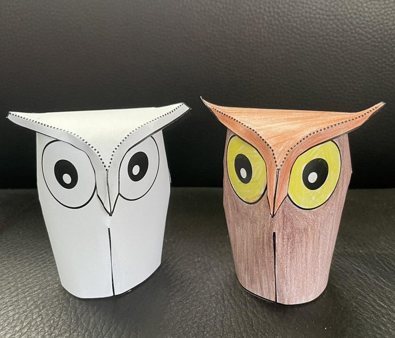 OWL Paper Craft Printable Craft Activity for Kids Instant Download ...