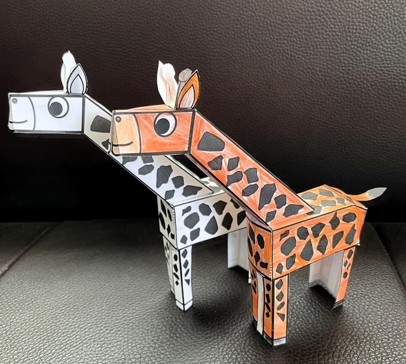 Giraffe Paper Craft Printable Craft Activity for Kids Instant - Etsy