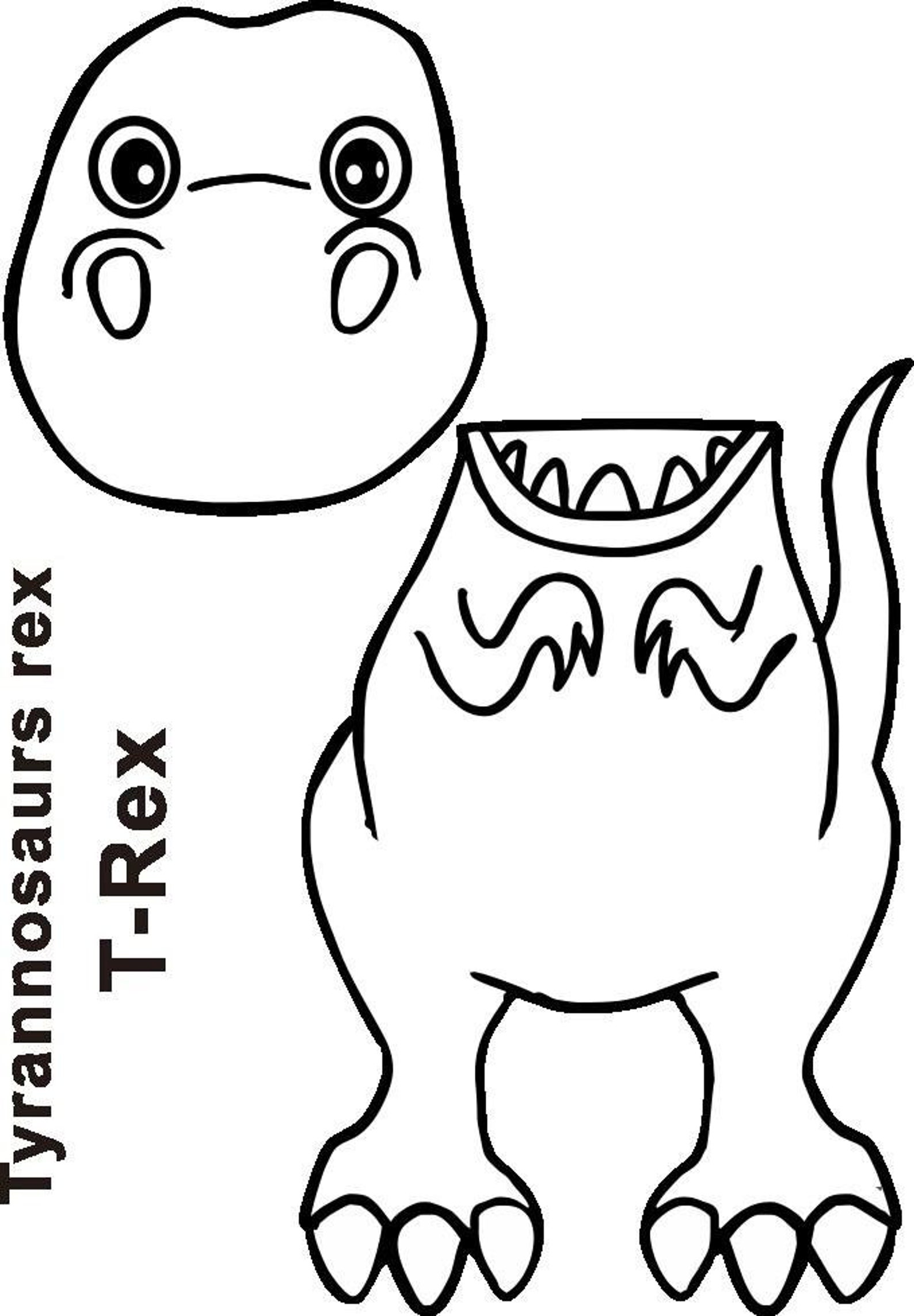 Dinosaur Paper Bag Puppet Craft for Kid Coloring Puppet Printable ...