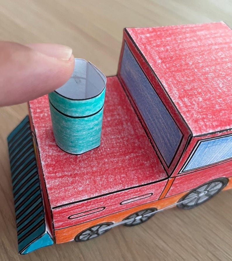 Train Craft 3D Paper Easy Train Craftivity Printable Craft Activity for ...