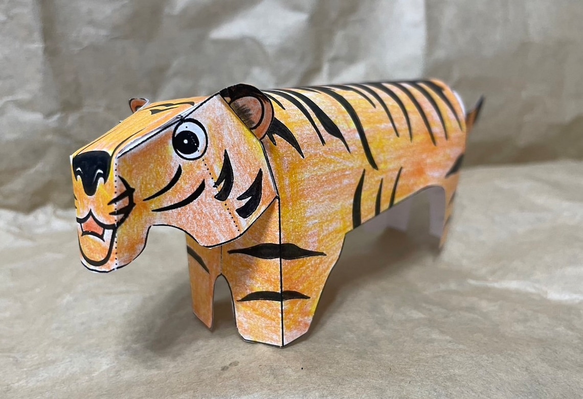 Tiger Paper Craft Printable Craft Activity for Kids Instant Download ...