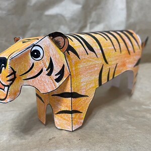 Tiger Paper Craft Printable Craft Activity for Kids Instant Download ...