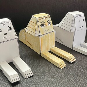 SPHINX 3D Paper Craft the Great Sphinx of Giza Egypt Landmark Printable ...