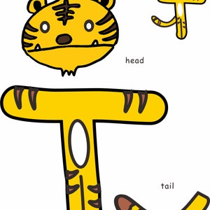 Alphabet Printable Craft A-Z Animal Alphabet Kids Templates - Etsy