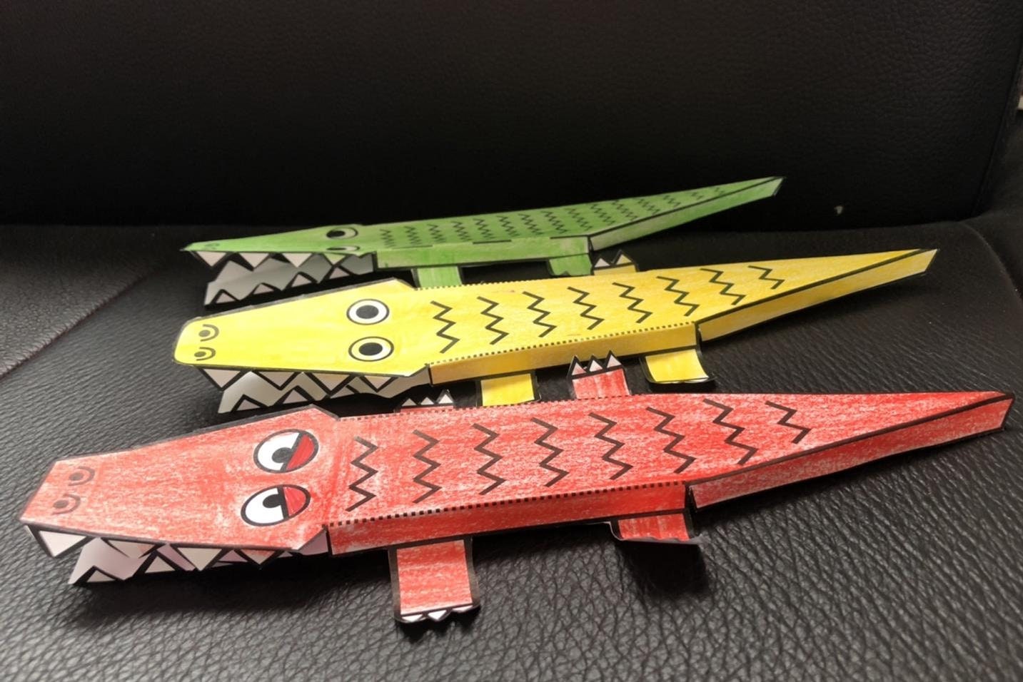 Alligator Crocodile Paper Craft Animal Paper Crafts Downloadable PDF ...