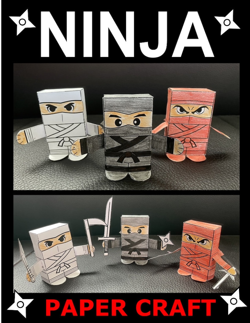 Ninja Warrior Craft Printable Craft Activity for Kids Instant Download ...