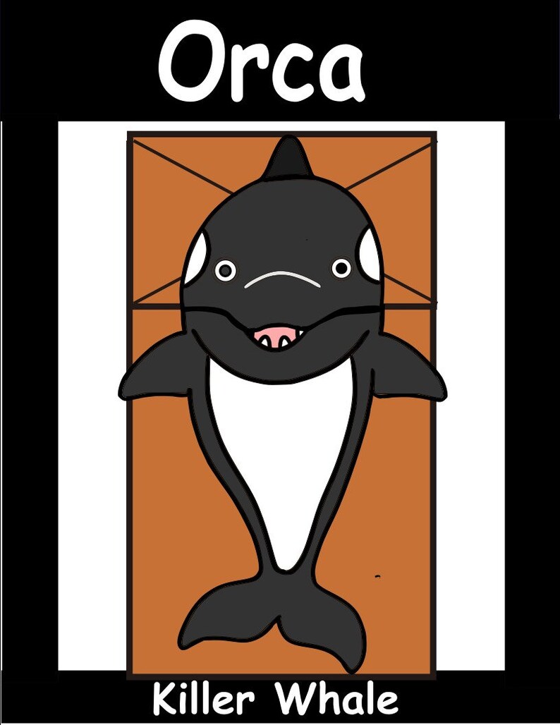 Ocean Animal Paper Bag Puppets Craft for Kids Coloring Puppet Printable ...