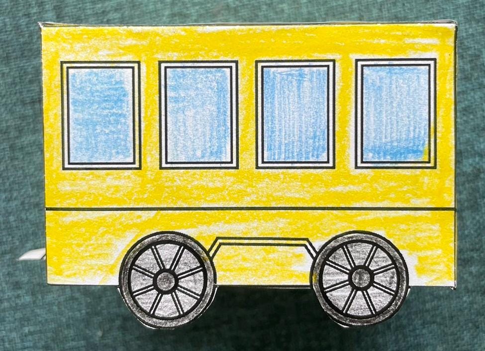 Train Craft 3D Paper Easy Train Craftivity Printable Craft Activity for ...