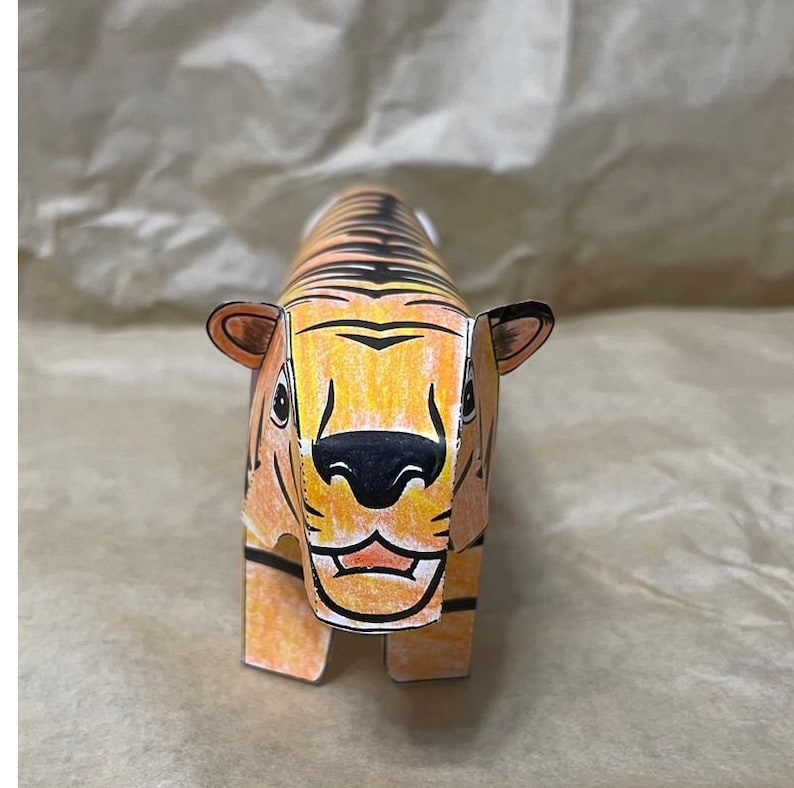 Tiger Paper Craft Printable Craft Activity for Kids Instant Download ...
