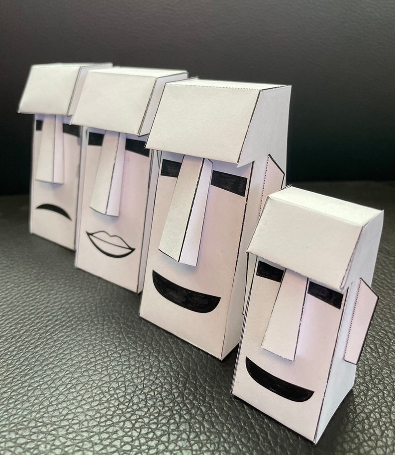 Moai Easter Island Landmark Paper Craft Printable Craft Activity for ...