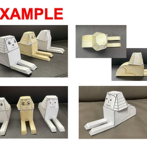SPHINX 3D Paper Craft the Great Sphinx of Giza Egypt Landmark Printable ...
