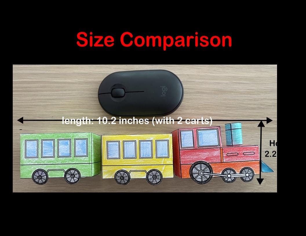 Train Craft 3D Paper Easy Train Craftivity Printable Craft Activity for ...