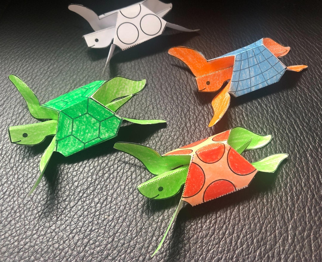 Sea Turtle Animals Printable Craft Activity for Kids, Digital Download ...