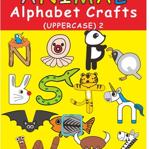 Alphabet Printable Craft A-Z Animal Alphabet Kids Templates - Etsy