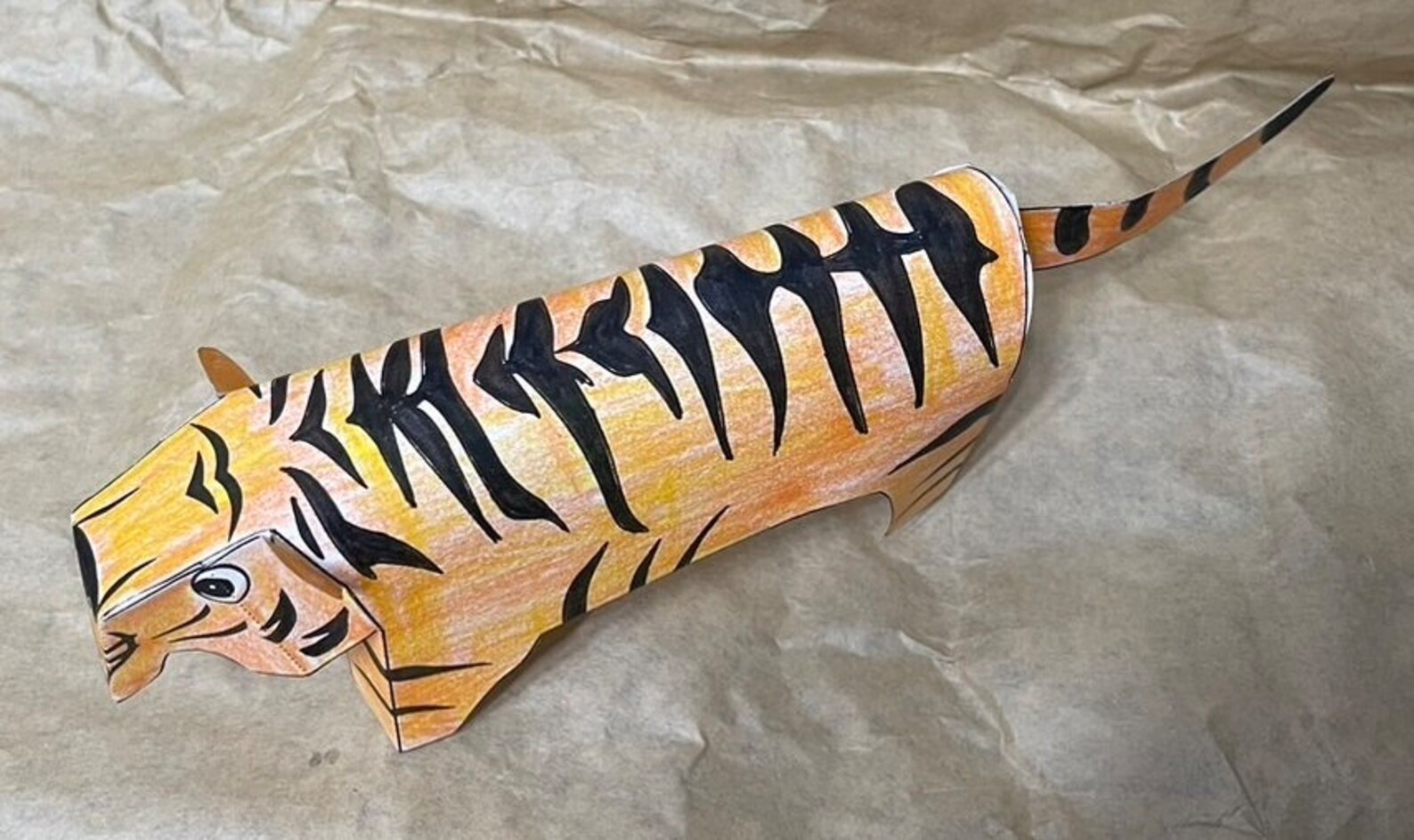 Tiger Paper Craft Printable Craft Activity for Kids Instant Download ...