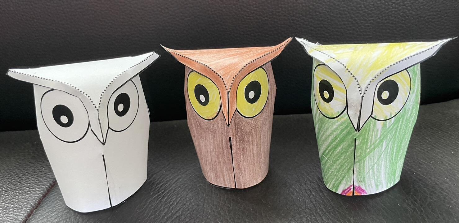 OWL Paper Craft Printable Craft Activity for Kids Instant Download ...