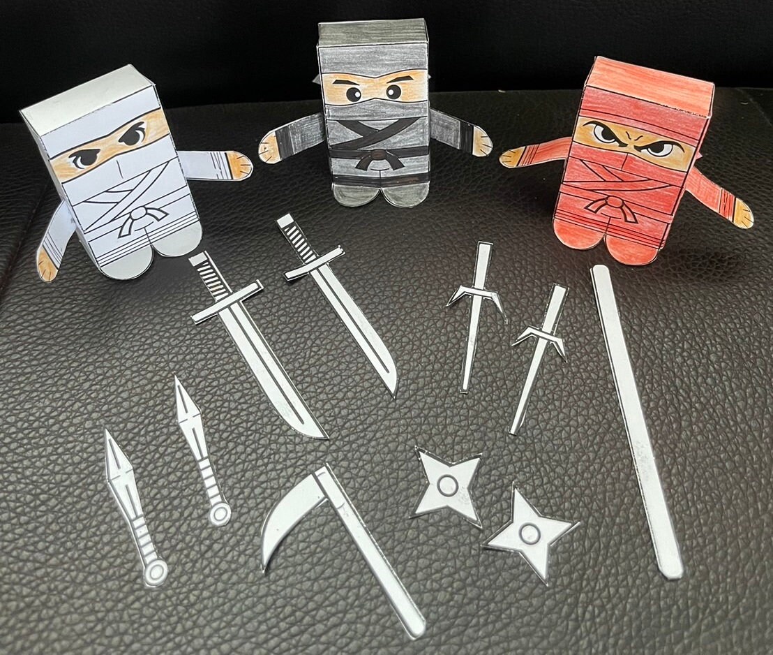 Ninja Warrior Craft Printable Craft Activity for Kids Instant Download ...