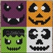 INSTANT DOWNLOAD Halloween Faces Crochet Graph Crochet | Etsy