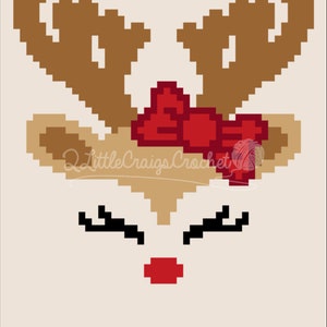 INSTANT DOWNLOAD - Girl Reindeer - Crochet Graph - Crochet Pattern ...