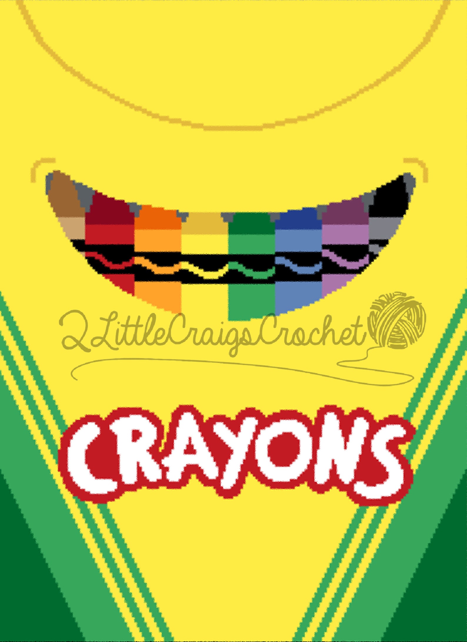 INSTANT DOWNLOAD Crayon Graph Pattern Crayon Throw Pattern | Etsy