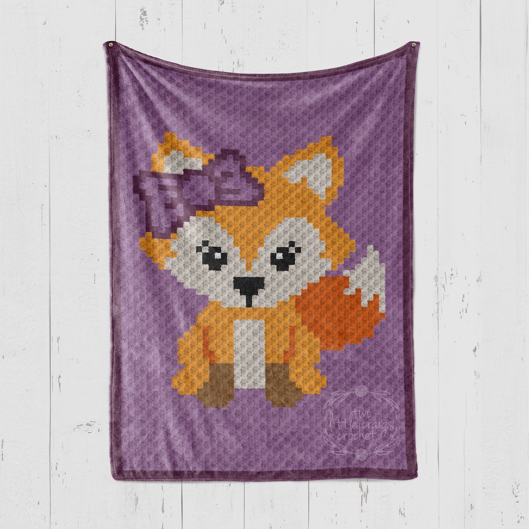 FOX Corner to Corner (c2c) Crochet Baby Blanket Graph Pattern - Etsy