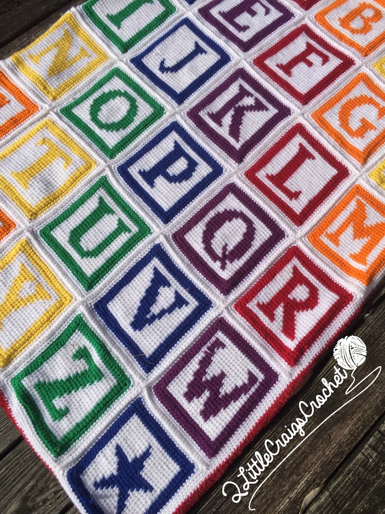 INSTANT DOWNLOAD -crochet Alphabet Graph -crochet Alphabet Pattern -abc ...