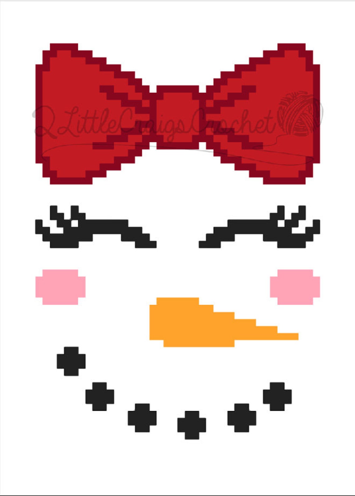 INSTANT DOWNLOAD Snow Girl Crochet Graph Crochet Pattern - Etsy