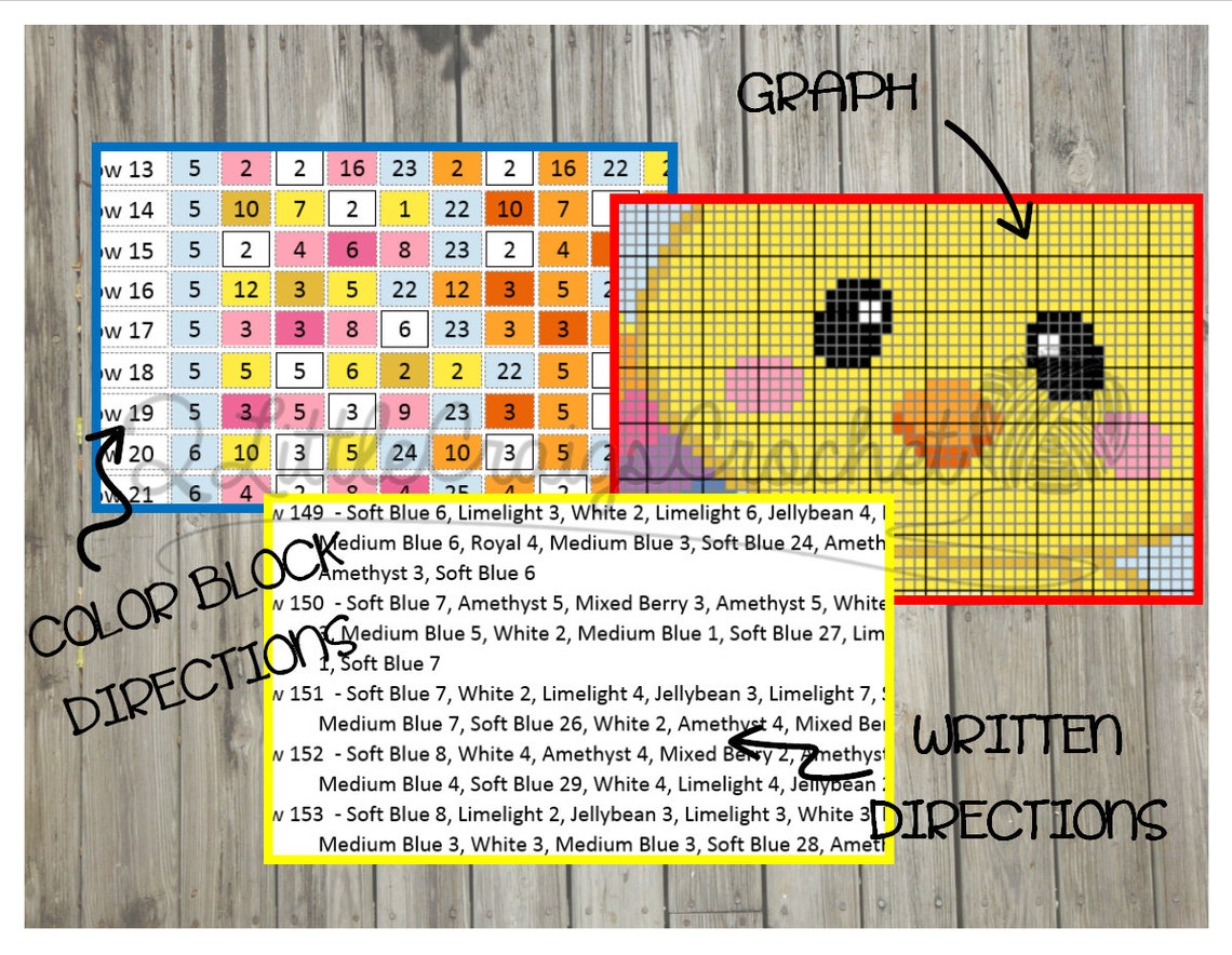 INSTANT DOWNLOAD Easter Chick Crochet Graph Easter Graph - Etsy