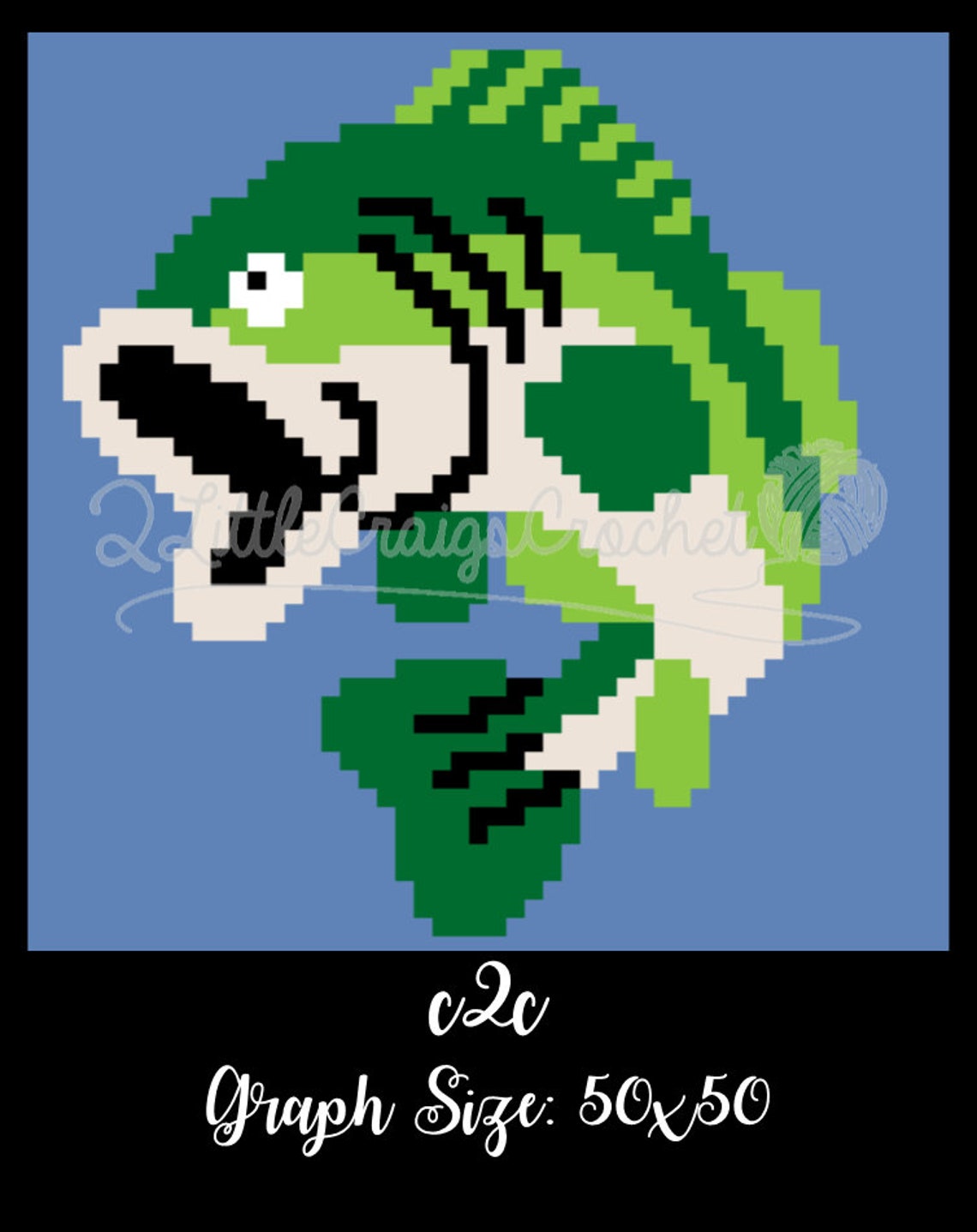 INSTANT DOWNLOAD Bass Fish Crochet Graph Crochet Pattern - Etsy