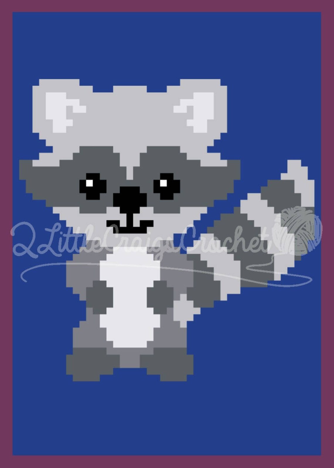 INSTANT DOWNLOAD Raccoon Crochet Graph Crochet Pattern - Etsy