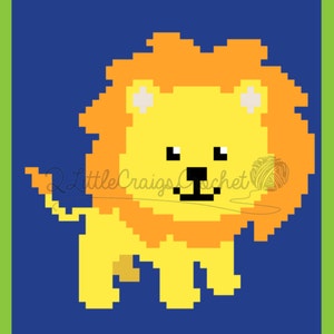 INSTANT DOWNLOAD - Lion - Crochet Graph - Crochet Pattern - Jungle ...