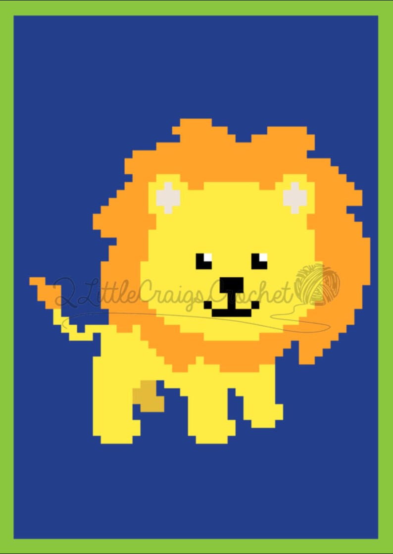INSTANT DOWNLOAD Lion Crochet Graph Crochet Pattern - Etsy