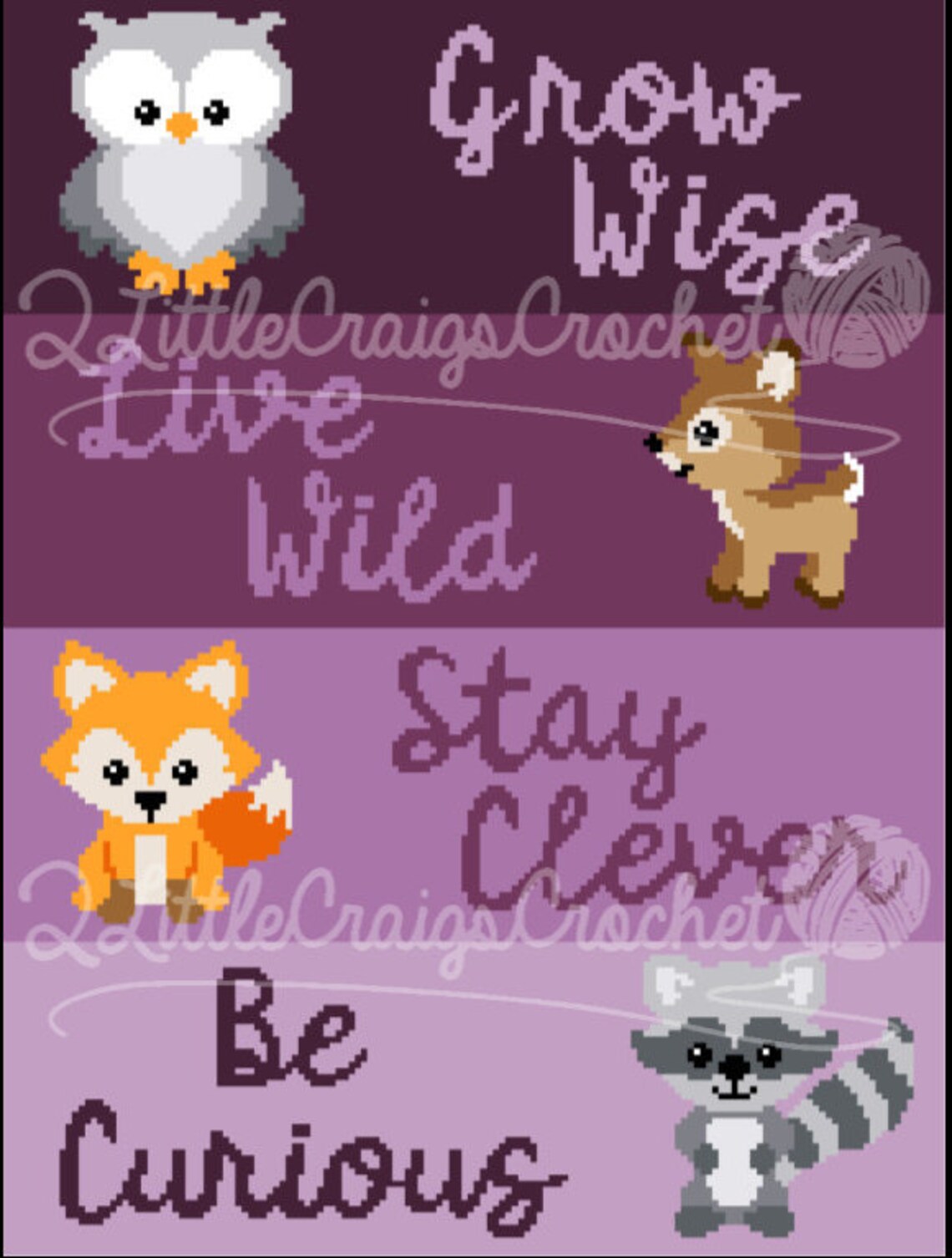 Woodland Animals-fox-stay Clever-owl-grow Wise-deer-live | Etsy