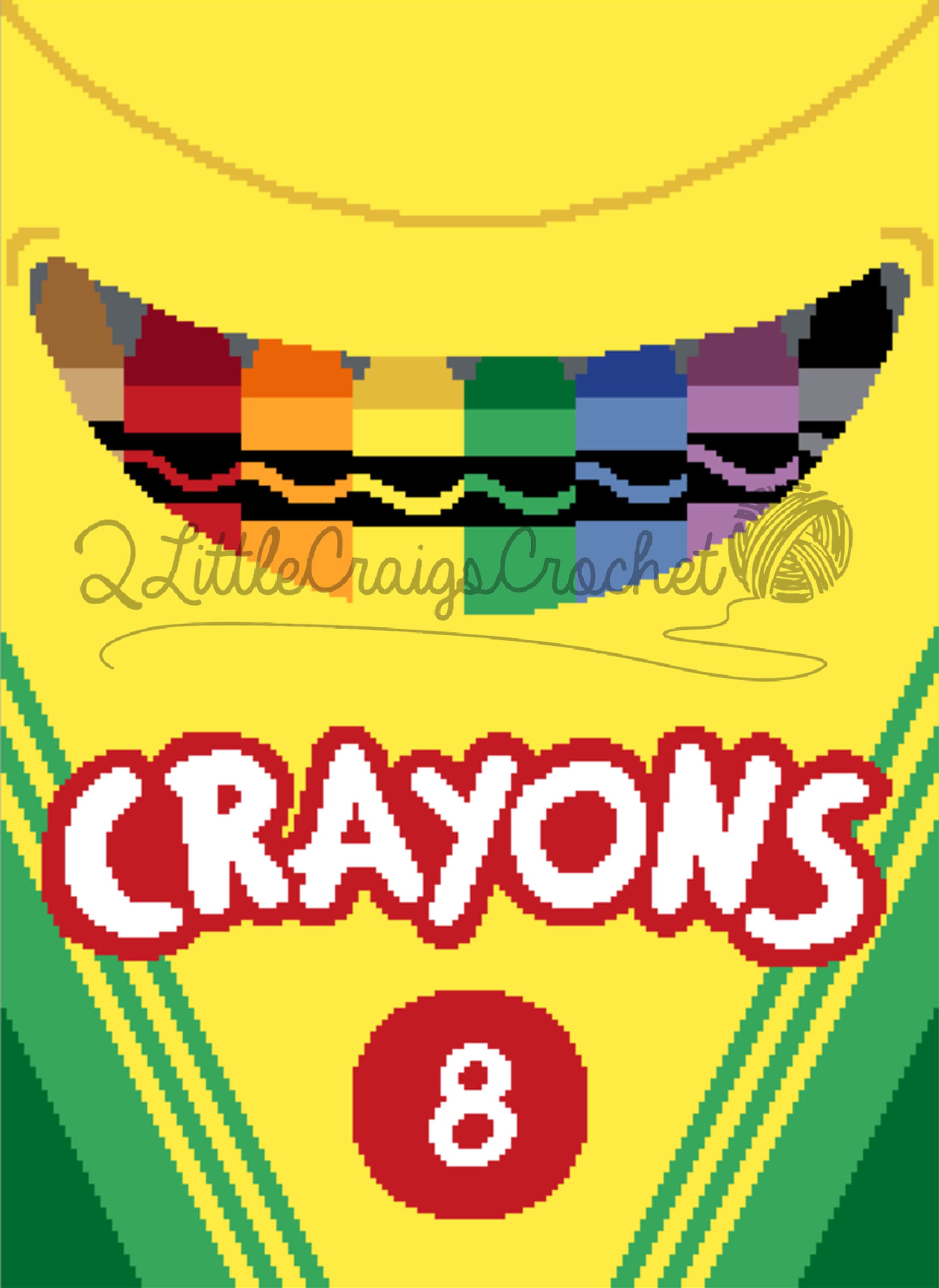 INSTANT DOWNLOAD - Crayon Graph Pattern - Crayon Toddler Pattern ...