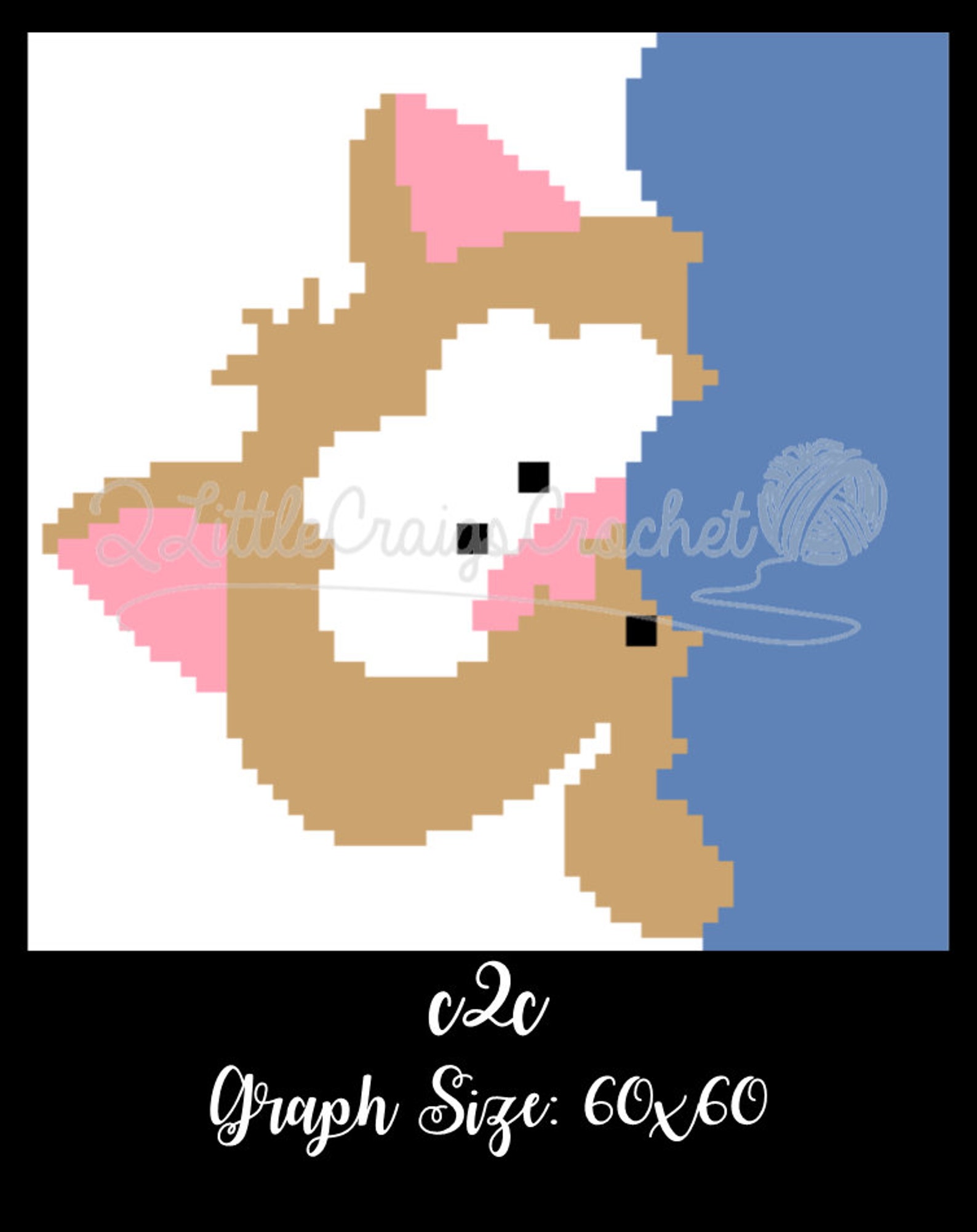 INSTANT DOWNLOAD - Cat - Crochet Graph - Crochet Pattern - Baby Blanket ...