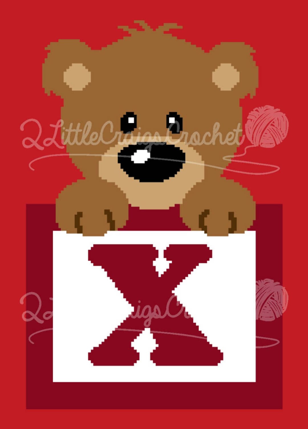 INSTANT DOWNLOAD - Teddy Bear Crochet - Crochet Alphabet - Graphgan ...