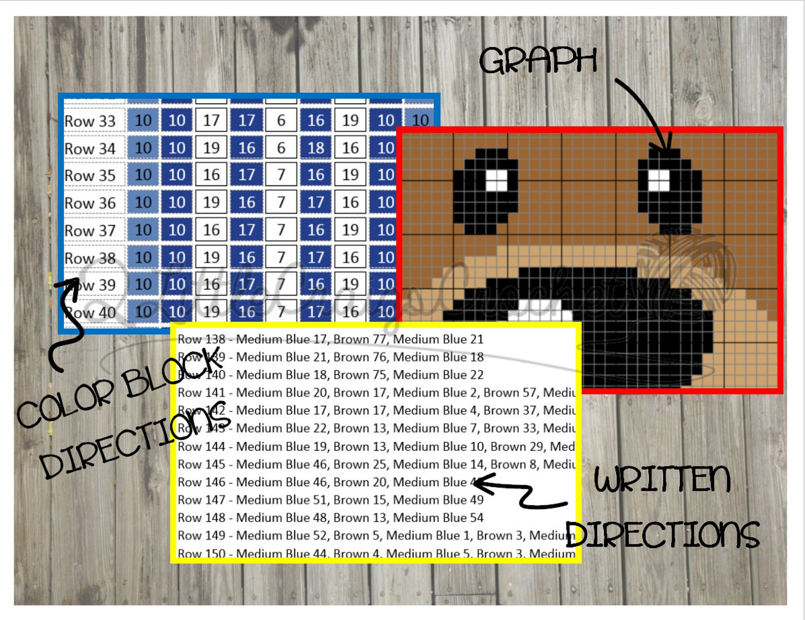 INSTANT DOWNLOAD - Teddy Bear Crochet - Crochet Alphabet - Graphgan ...