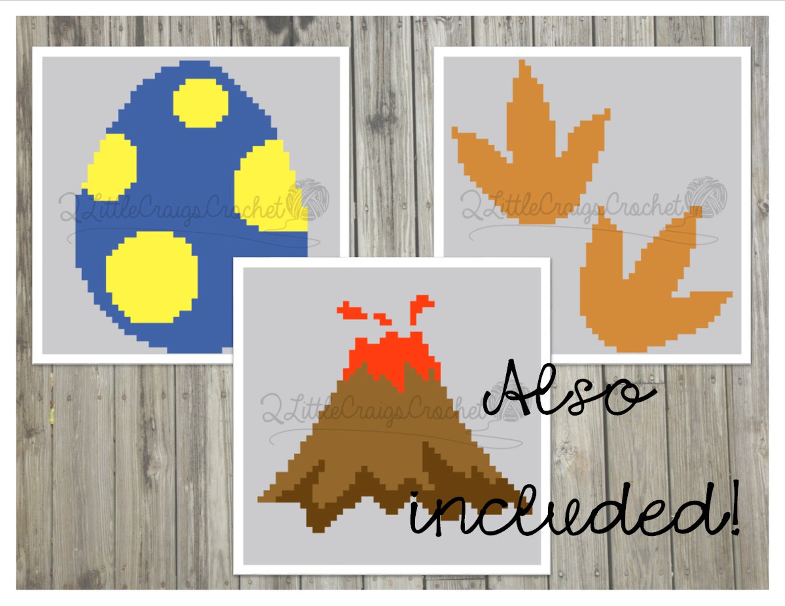 INSTANT DOWNLOAD Dinosaurs Crochet Graph Crochet Pattern - Etsy Canada