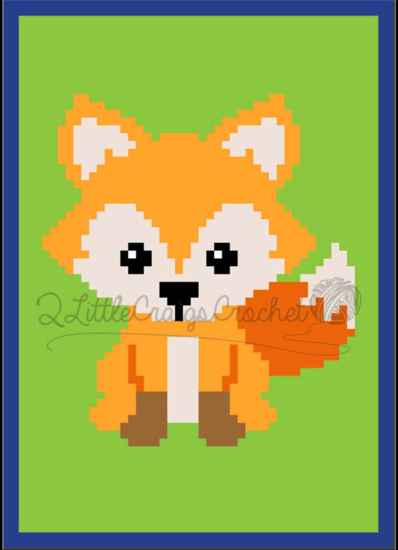INSTANT DOWNLOAD Fox Crochet Graph Crochet Pattern | Etsy UK